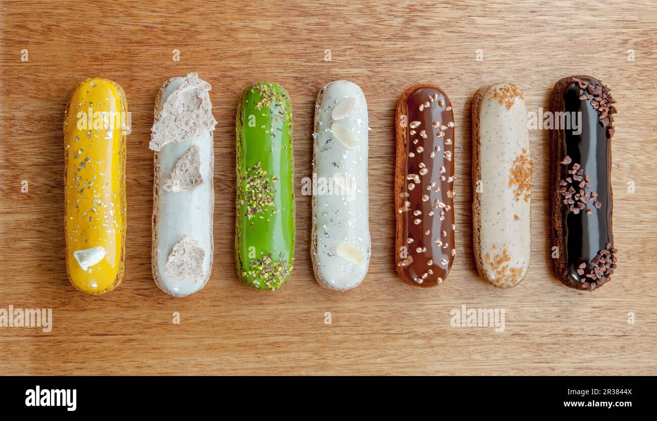 Assorted eclairs hi-res stock photography and images - Alamy