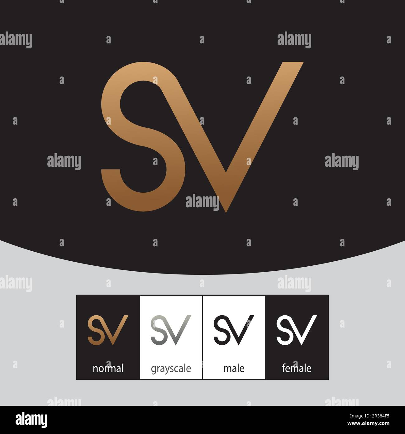 S and V Letter Logo Royal. - Vector Stock Vector Image & Art - Alamy