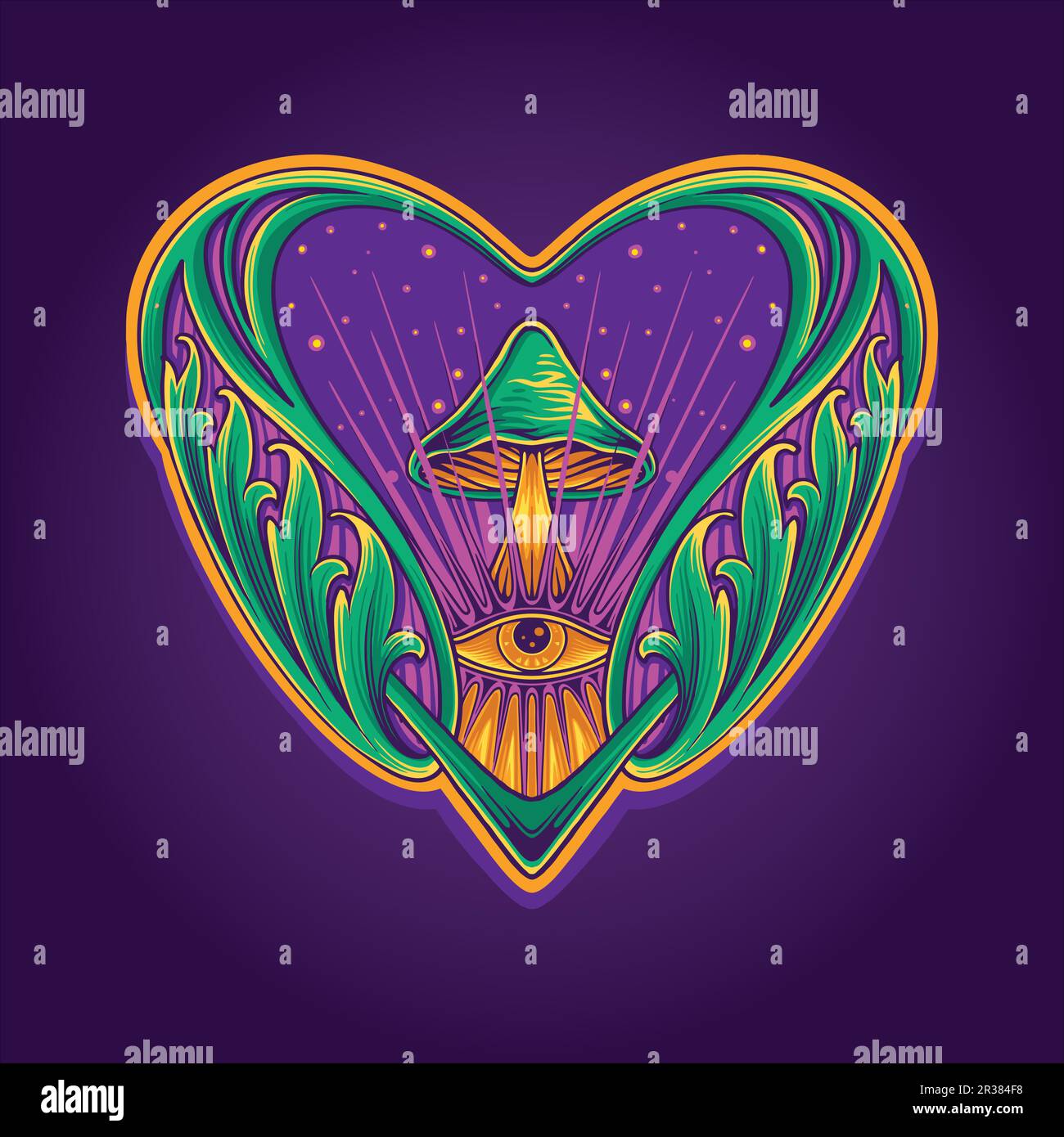 Hallucinogenic mushrooms vector vectors hi-res stock photography and ...