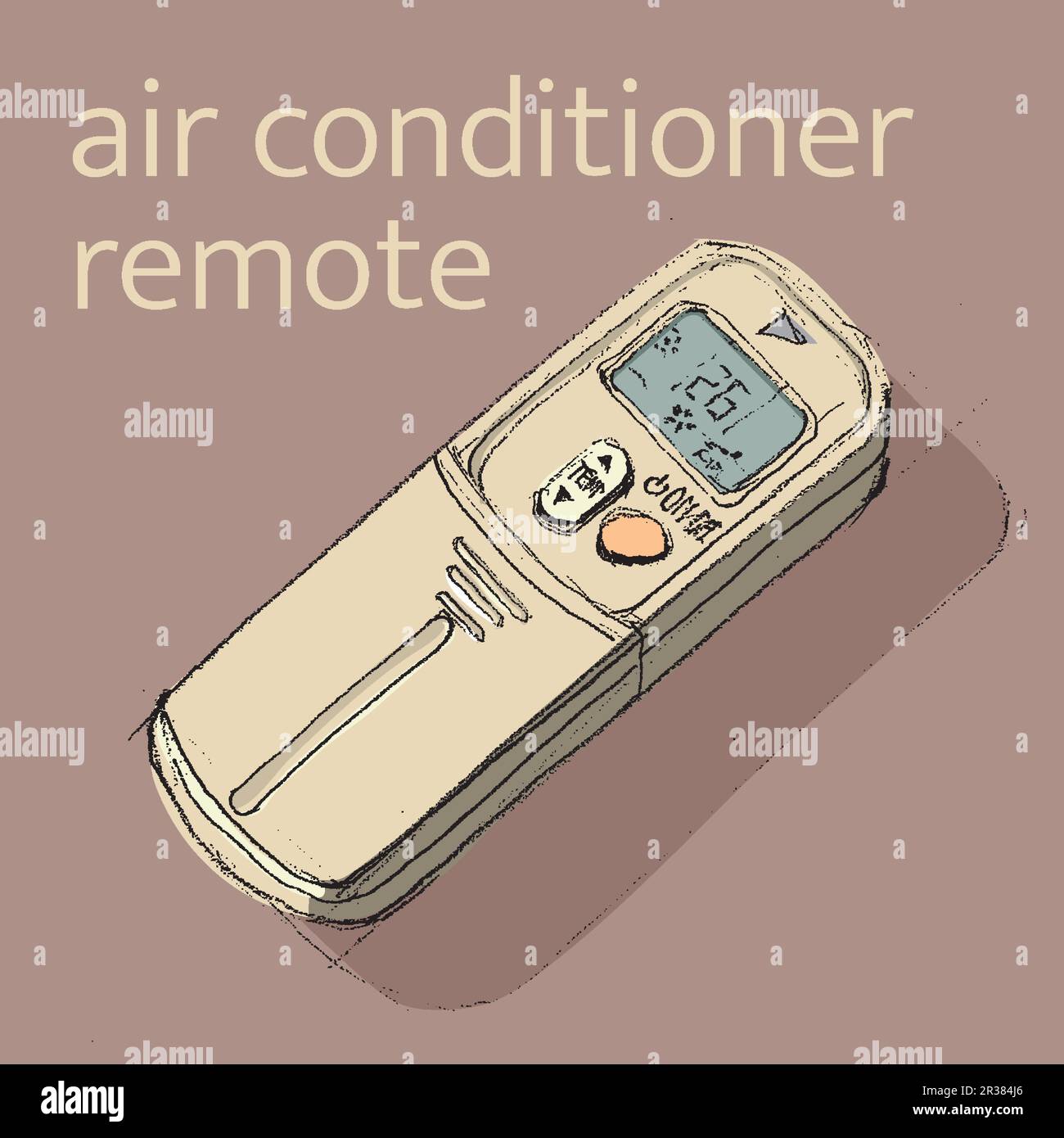 air conditioner remote sketch pencil style Stock Vector Image & Art - Alamy