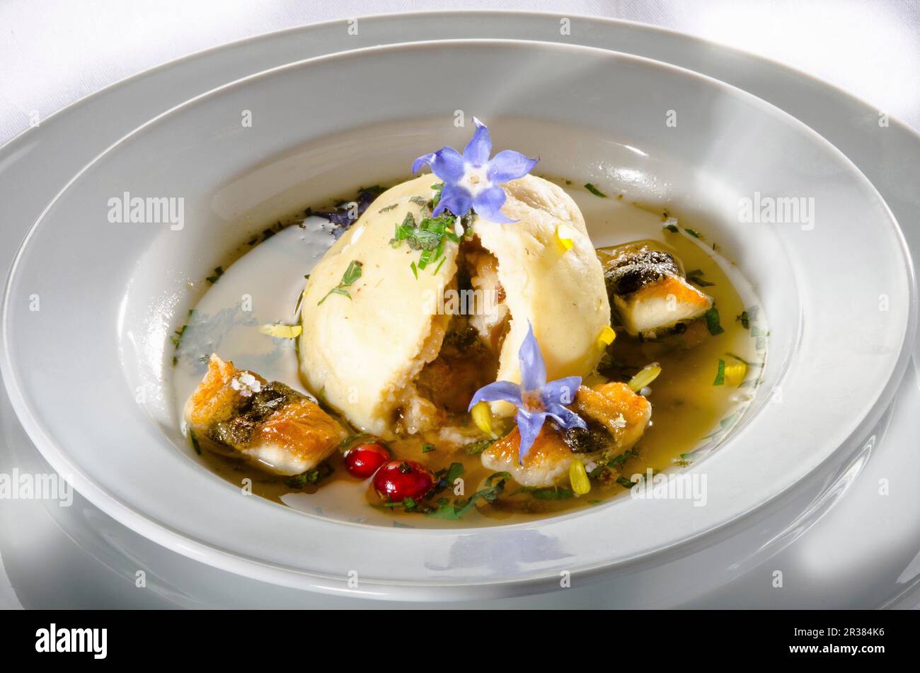Hamburger Aalsuppe (a dish from Matthias Schulz, Restaurant Nil, Hamburg Stock Photo - Alamy