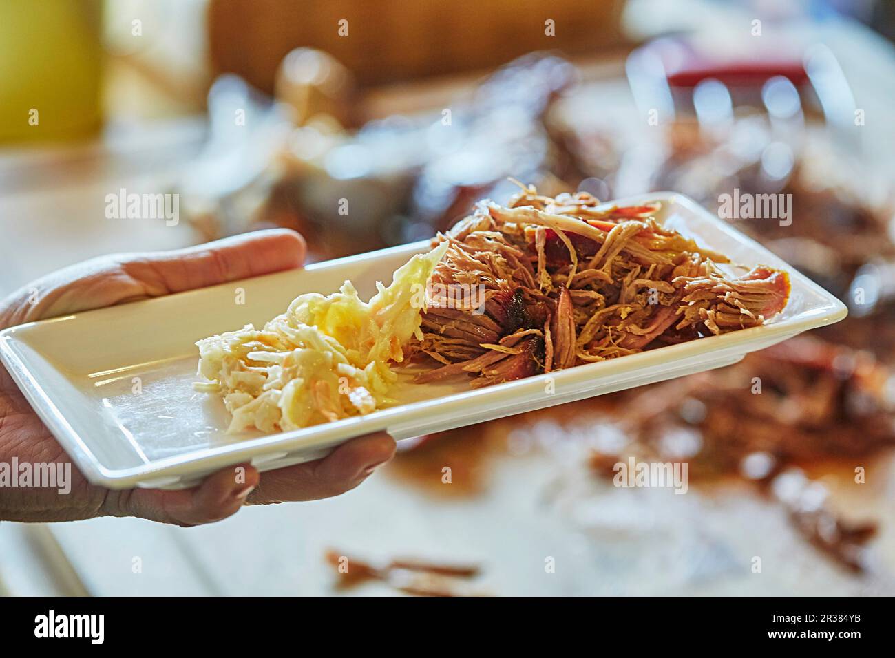 Pulled pork on serving hi-res stock photography and images - Alamy