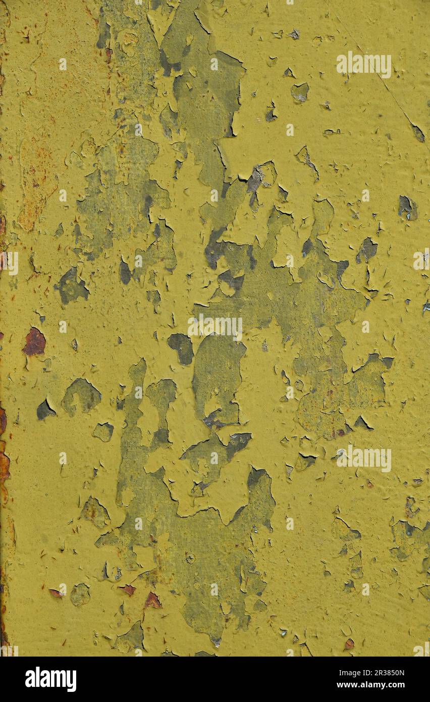 Stained rusty painted metal surface with flakes Stock Photo - Alamy