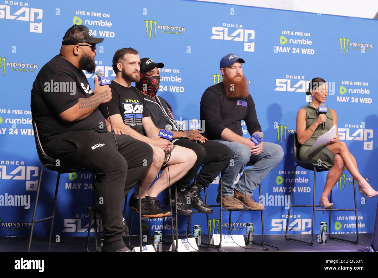 LAS VEGAS, NV - MAY 22: Strikers interact with media during the Power ...