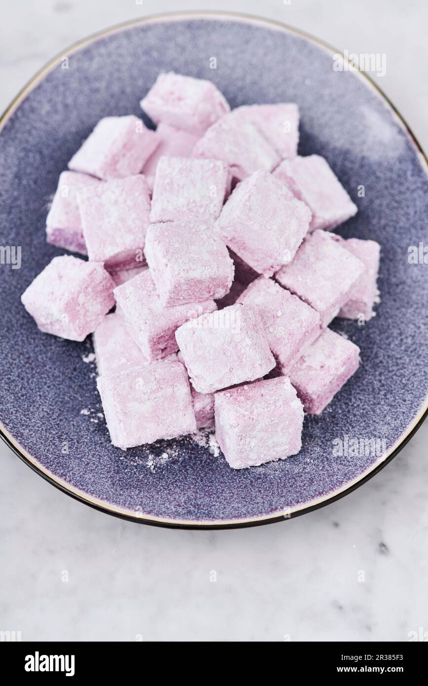 Homemade Sweet Square Marshmallows Stock Photo - Alamy