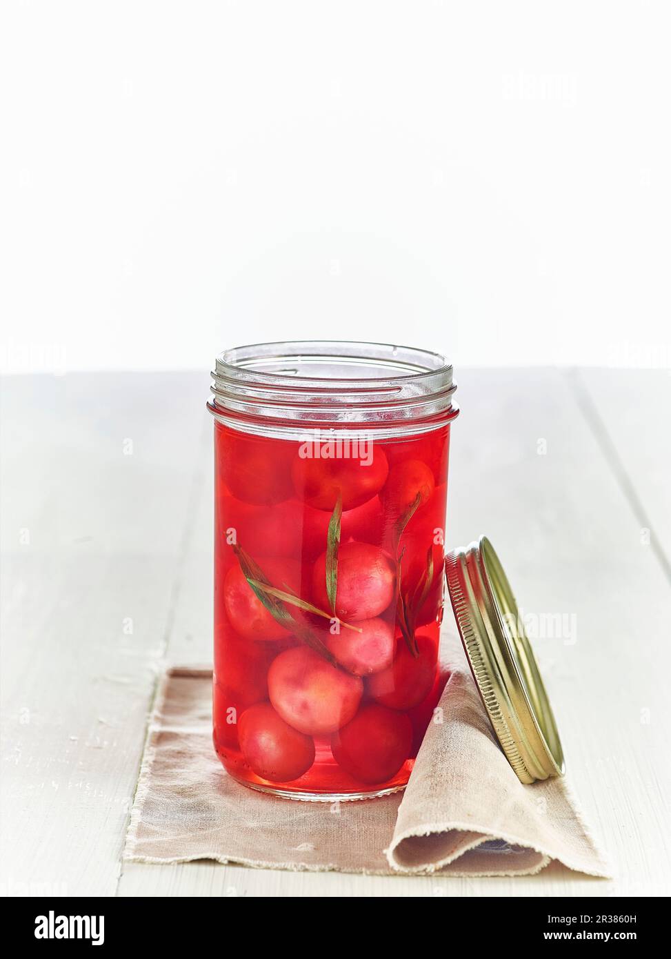 Lacto fermented radishes with tarragon Stock Photo - Alamy