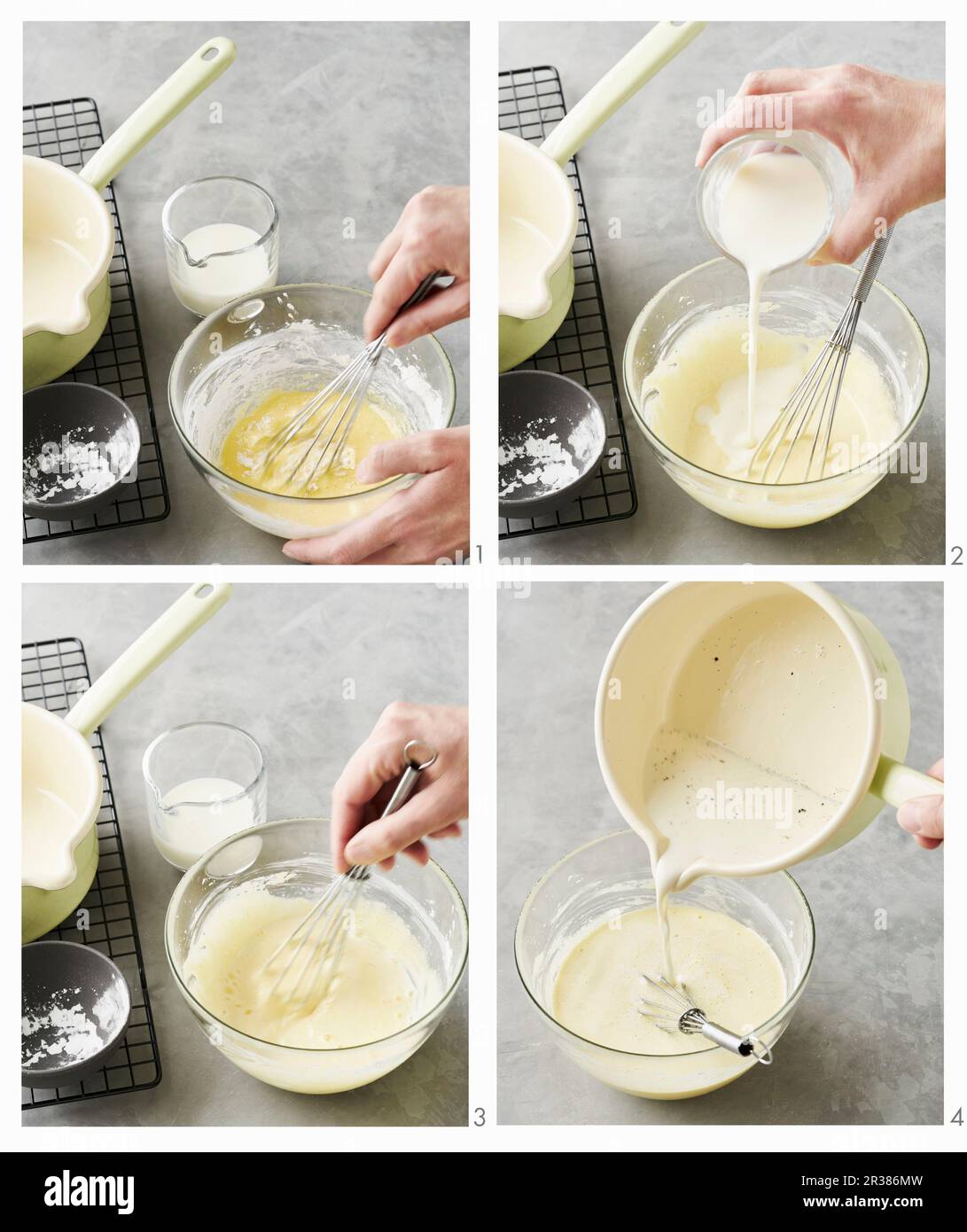 Vanilla cream being prepared Stock Photo - Alamy