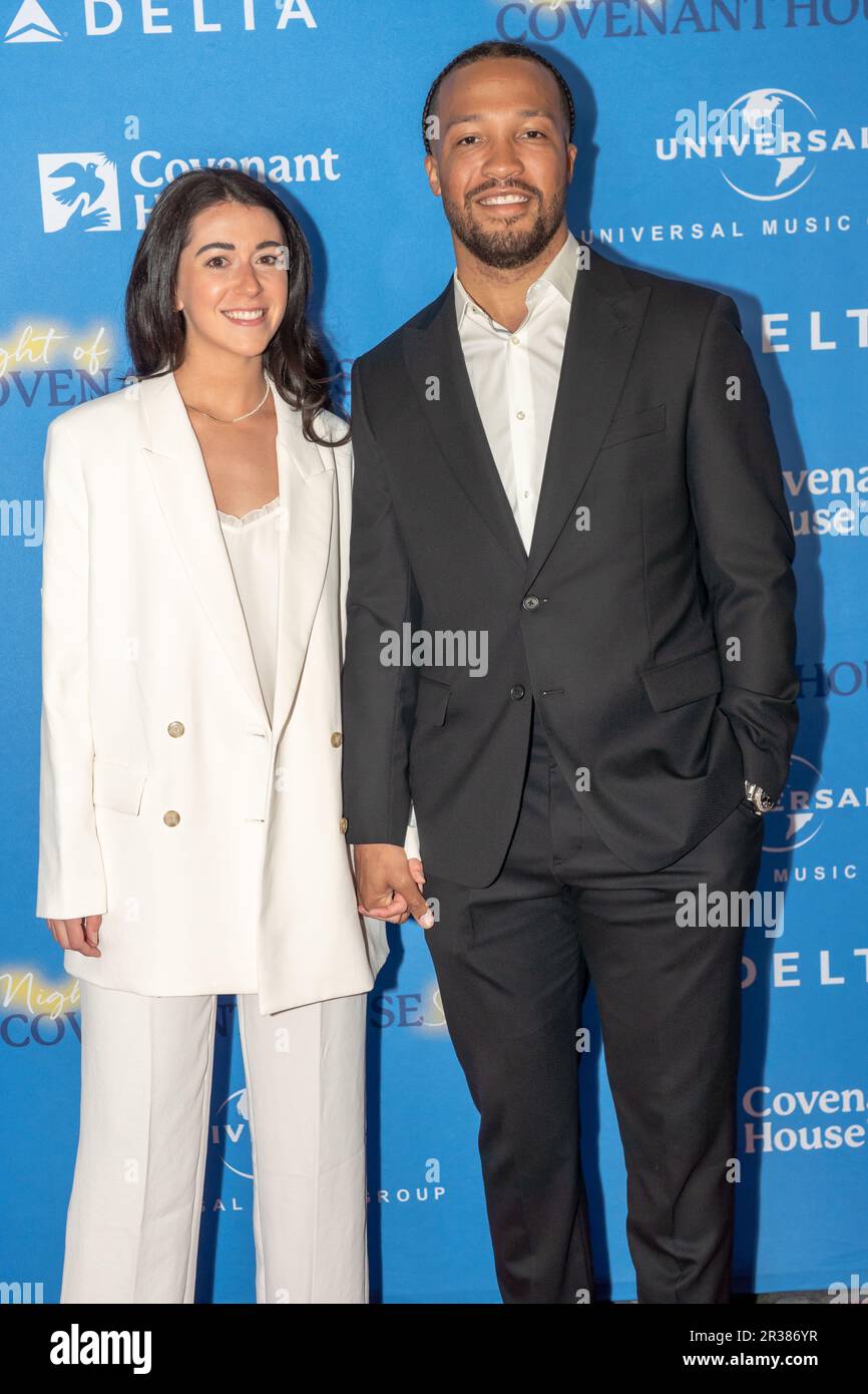 New York, United States. 22nd May, 2023. Alison Marks and Jalen Brunson ...