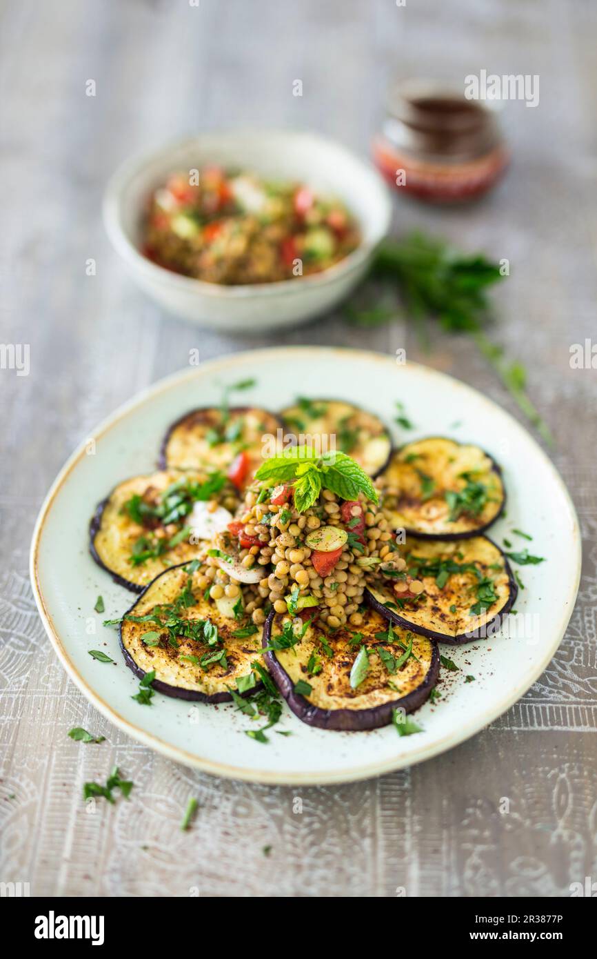 Aubergine cubes hi-res stock photography and images - Alamy