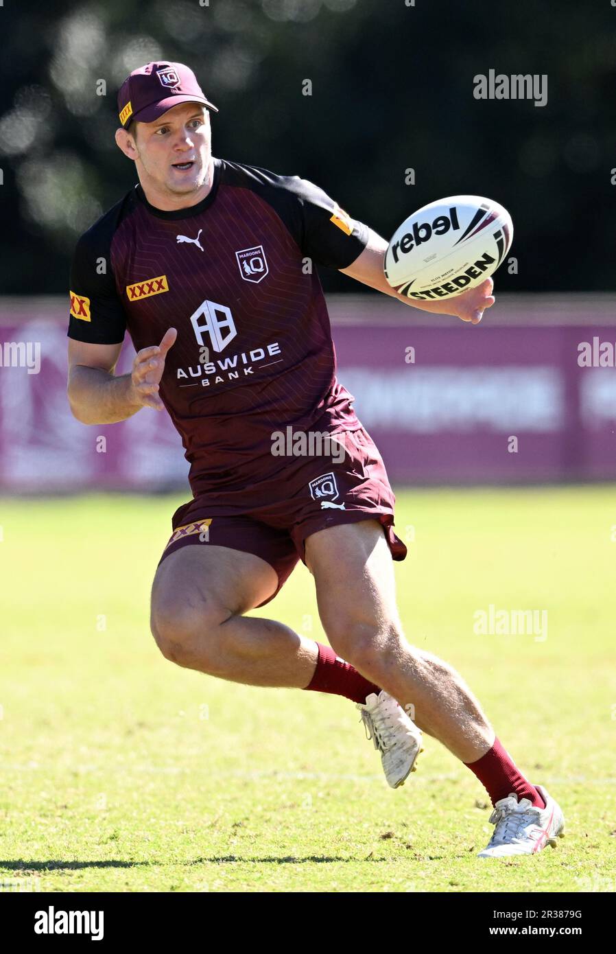 Tom Gilbert in action during a Queensland Maroons State of Origin team ...