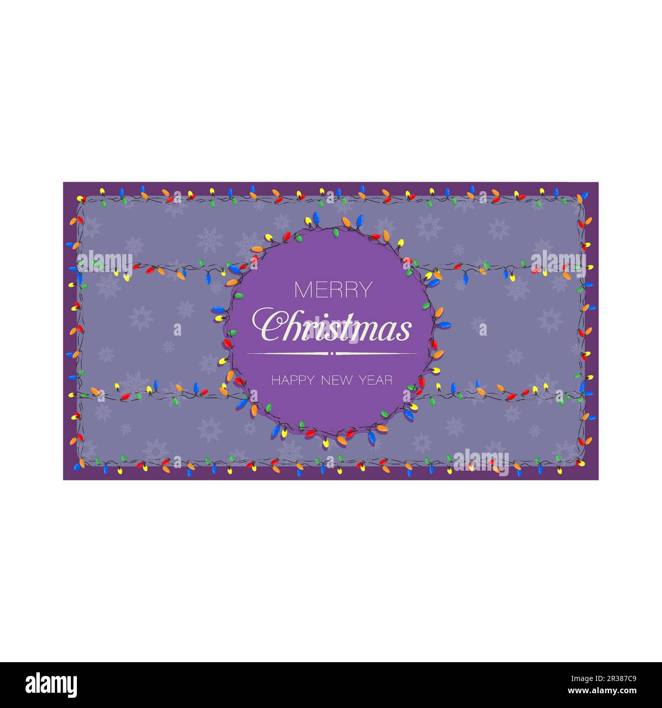 Horizontal rectangular print template Christmas invitation card for ...