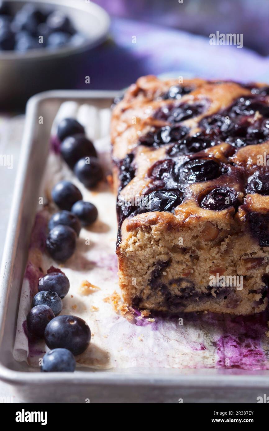 Loaf of blueberry walnut bread Stock Photo - Alamy