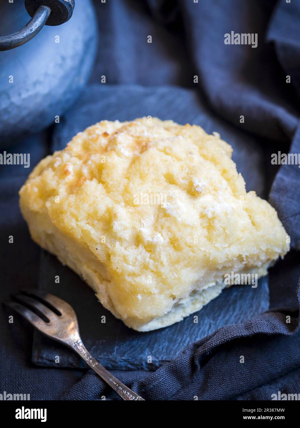 Traditional Portuguese coconut pastry called Pao de Deus (Bread of God ...