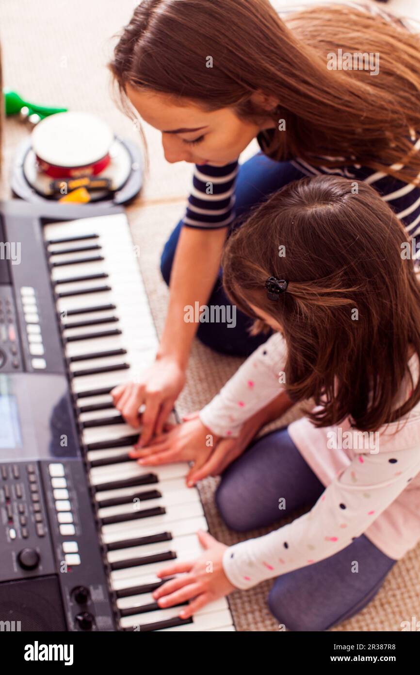 Music making lesson Stock Photo - Alamy