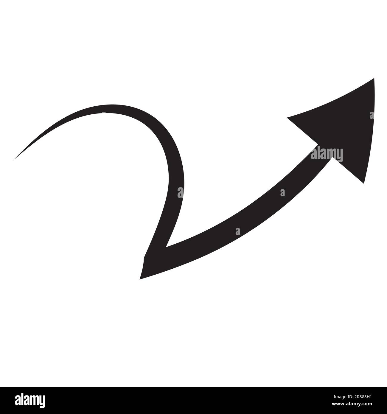 Arrow symbol set of doodle or sketch outline of circle, curve, swipe up, black line, flat arrow ...