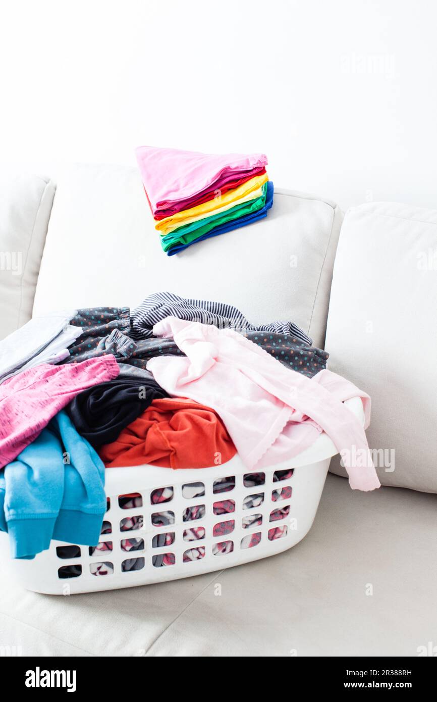 Colorful clean clothes Stock Photo - Alamy