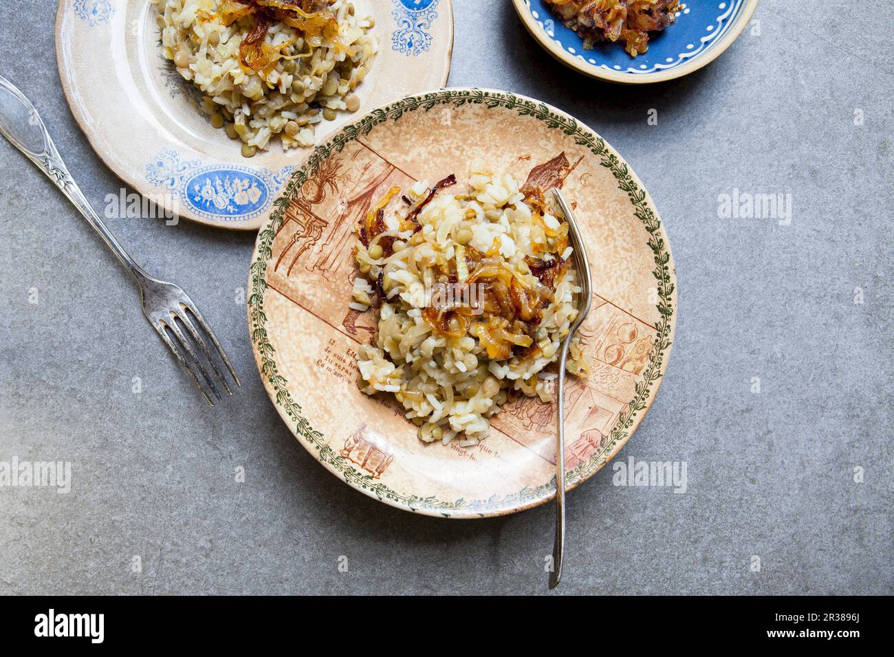 Brown rice top onions hi-res stock photography and images - Alamy