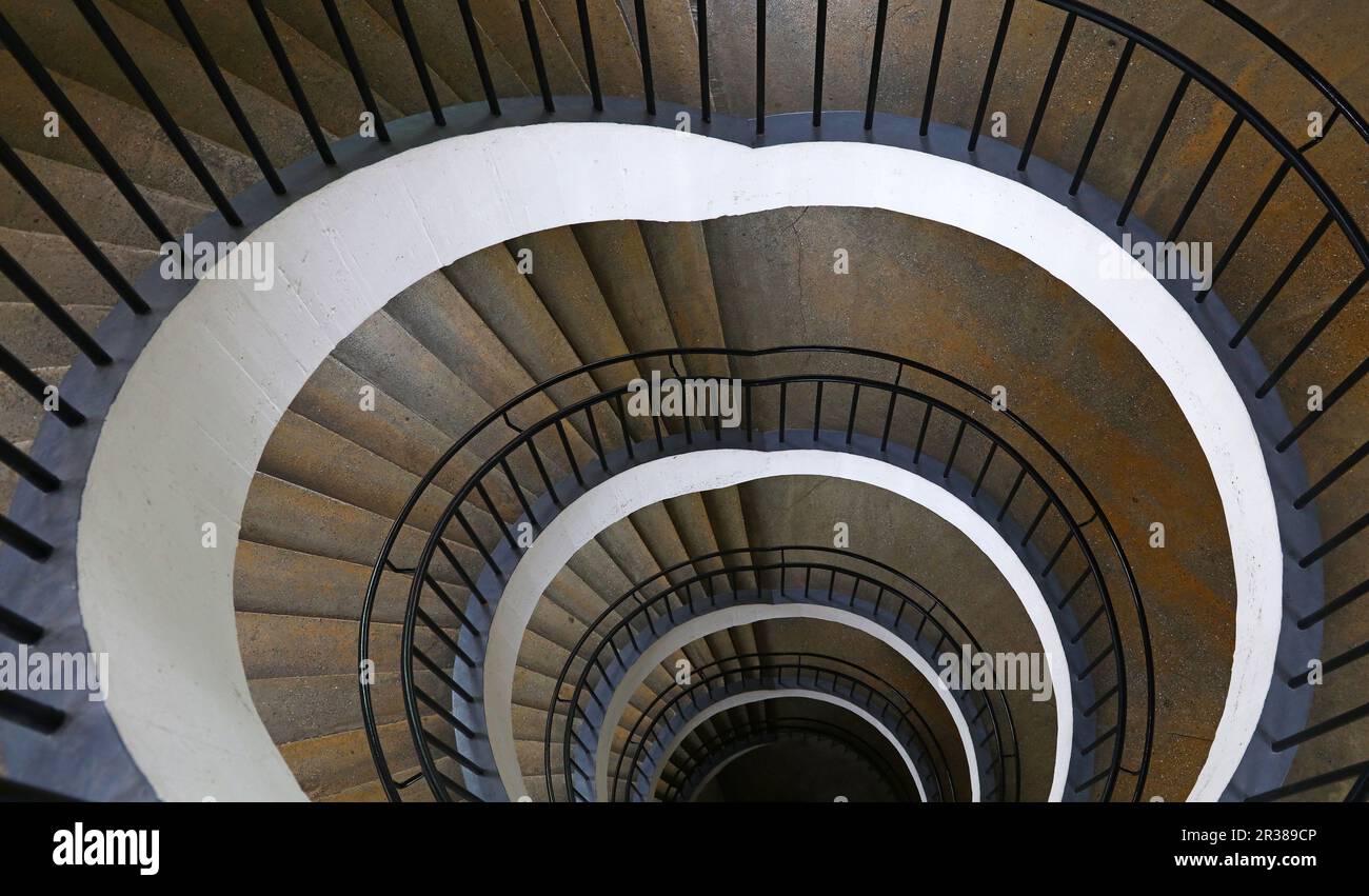 Spiral stairs perspective Stock Photo - Alamy