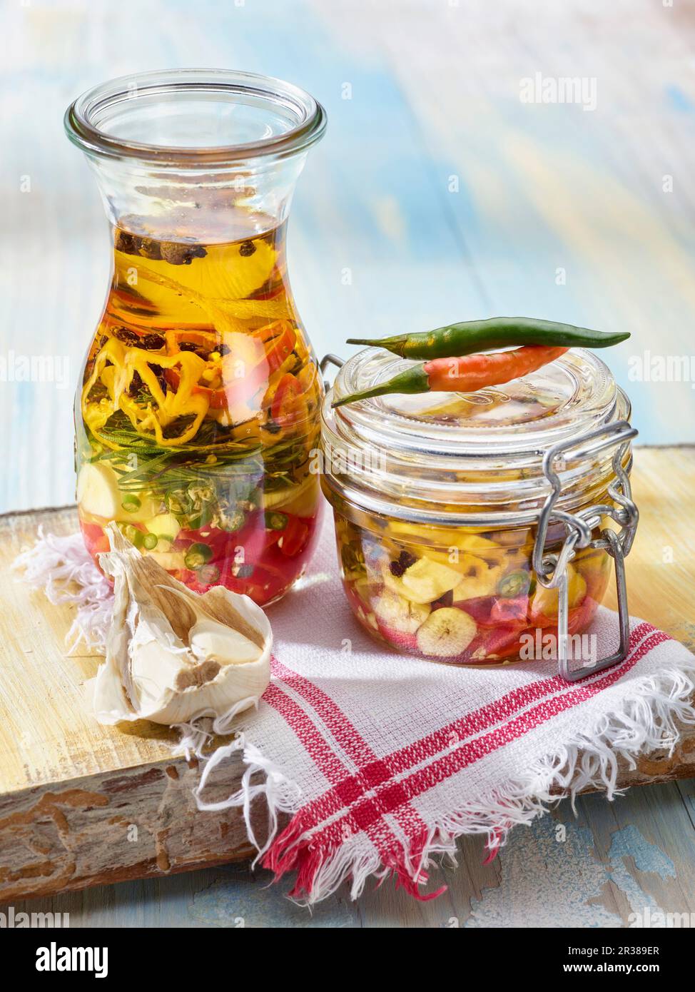 Pickled vegetables in spicy oil Stock Photo - Alamy