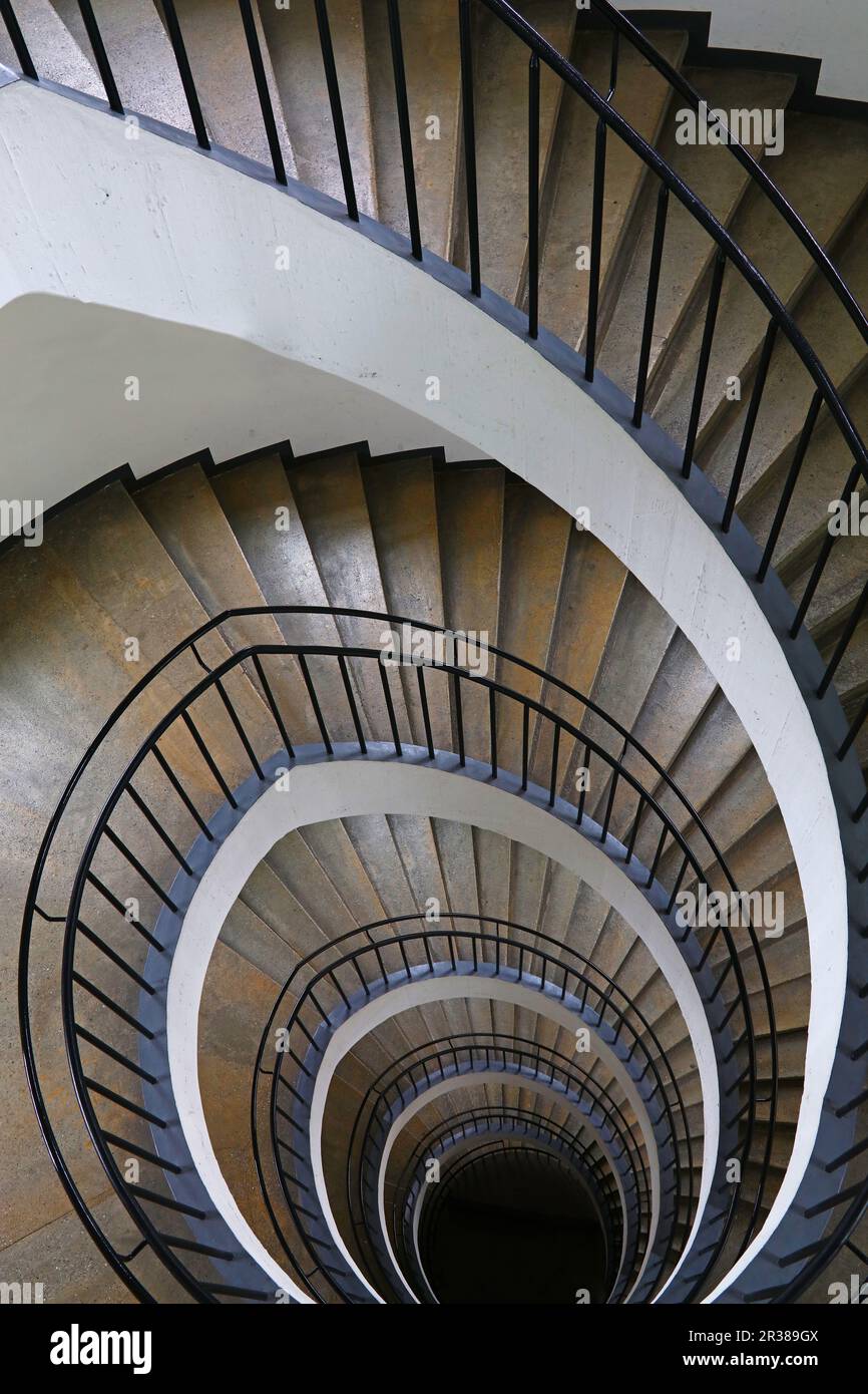 Spiral stairs perspective Stock Photo - Alamy