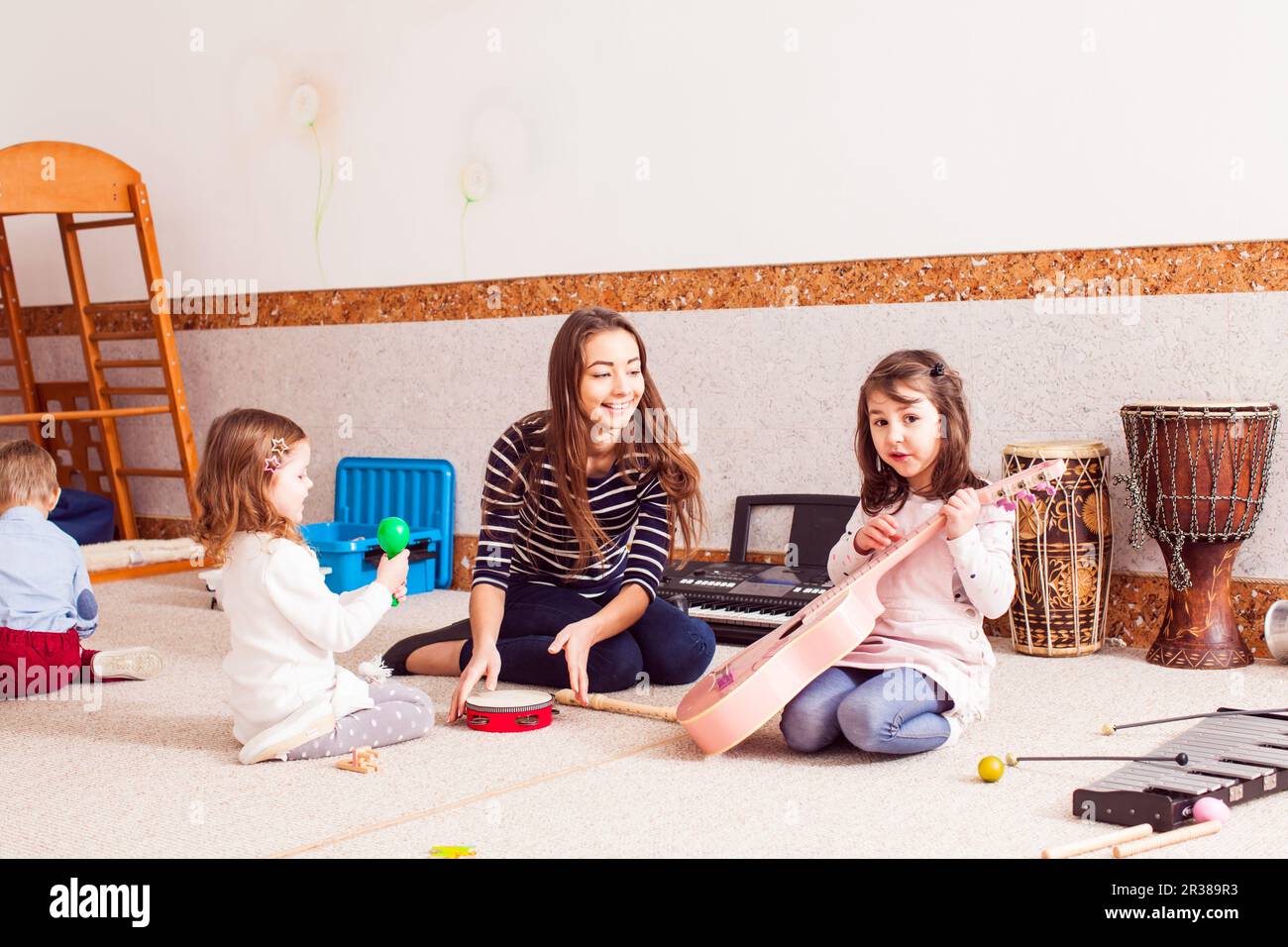 Music making lesson Stock Photo - Alamy