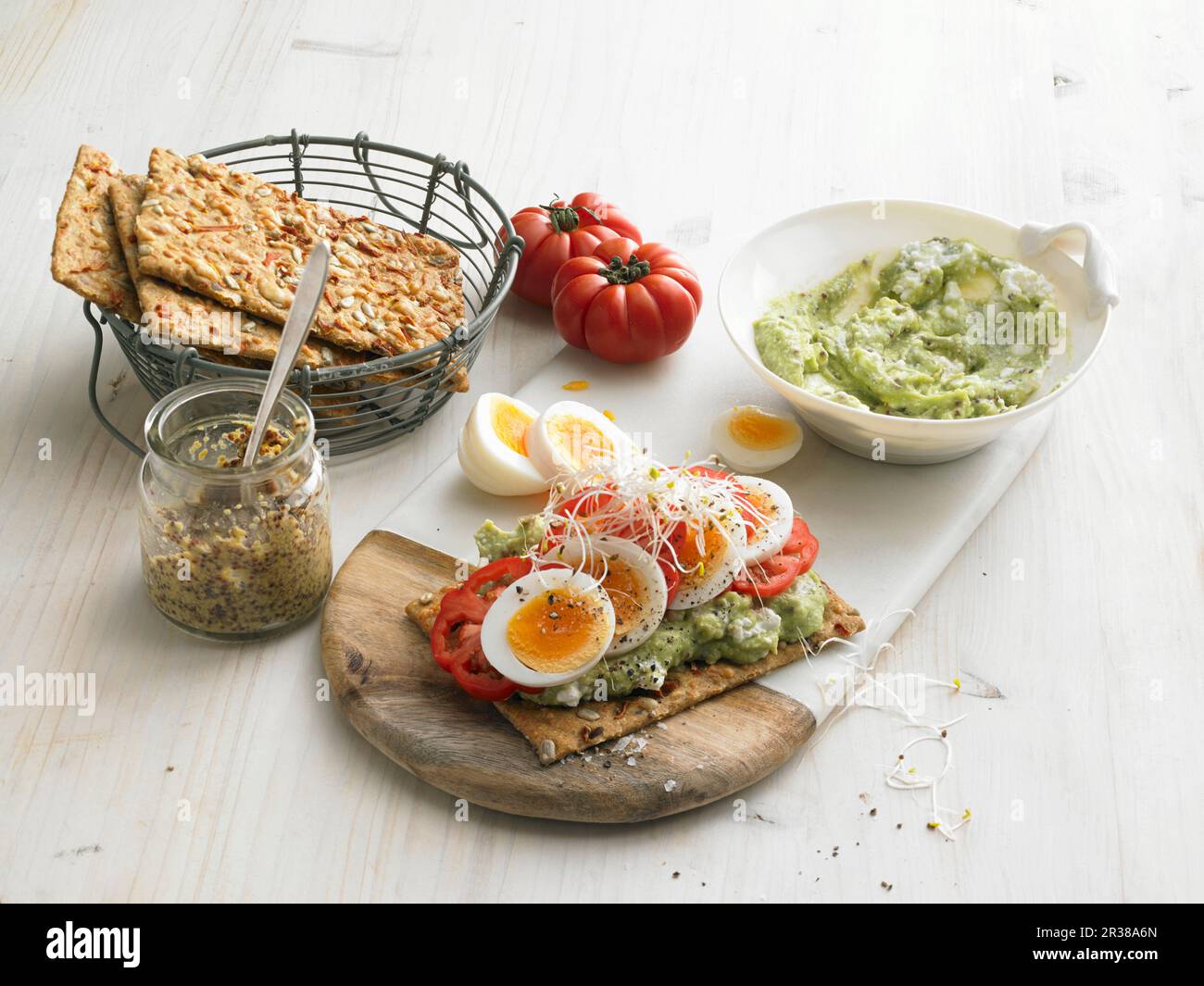 Crispbreads cottage cheese vegetables hi-res stock photography and ...