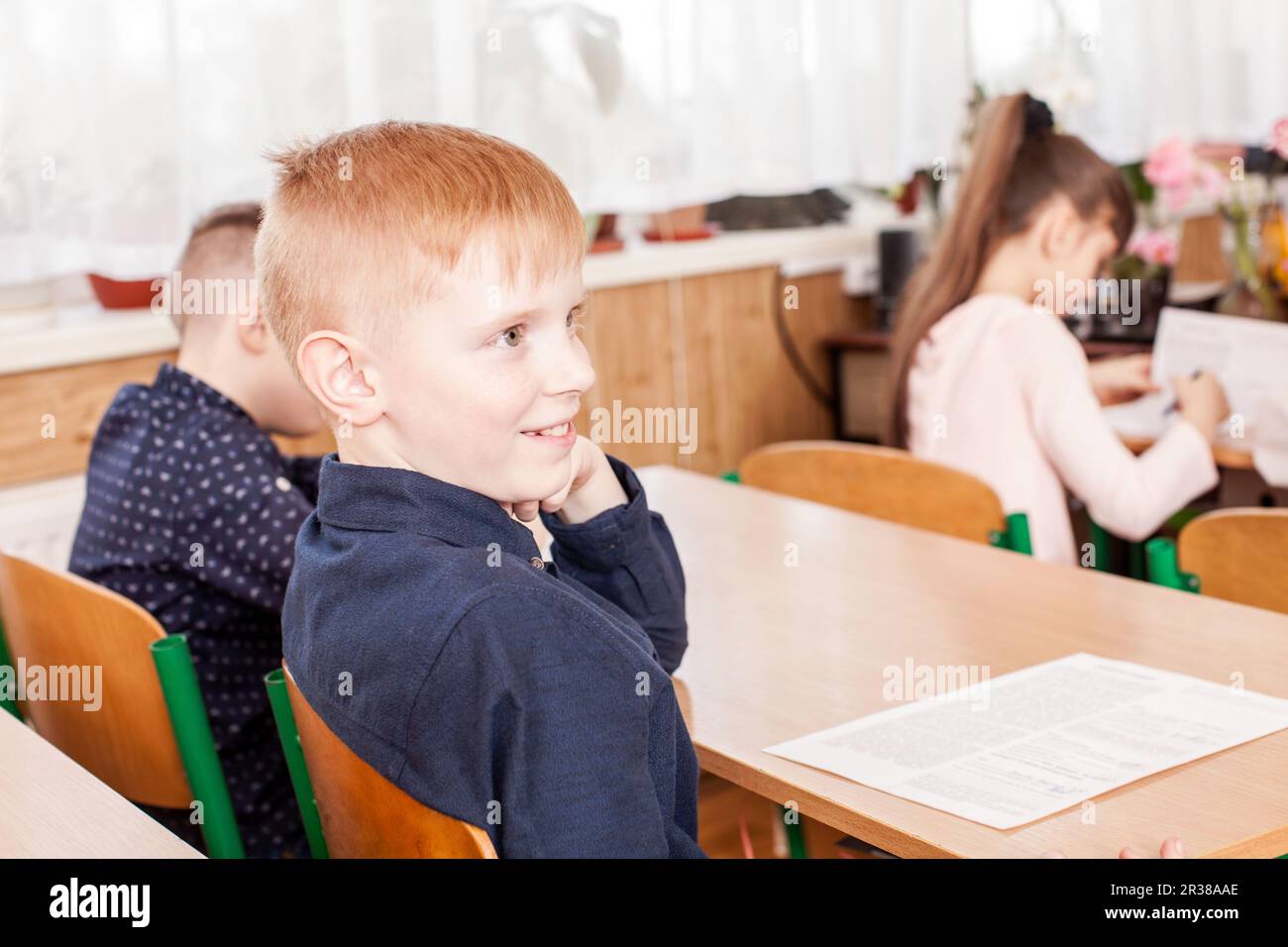 Children taking an exam Stock Photo - Alamy
