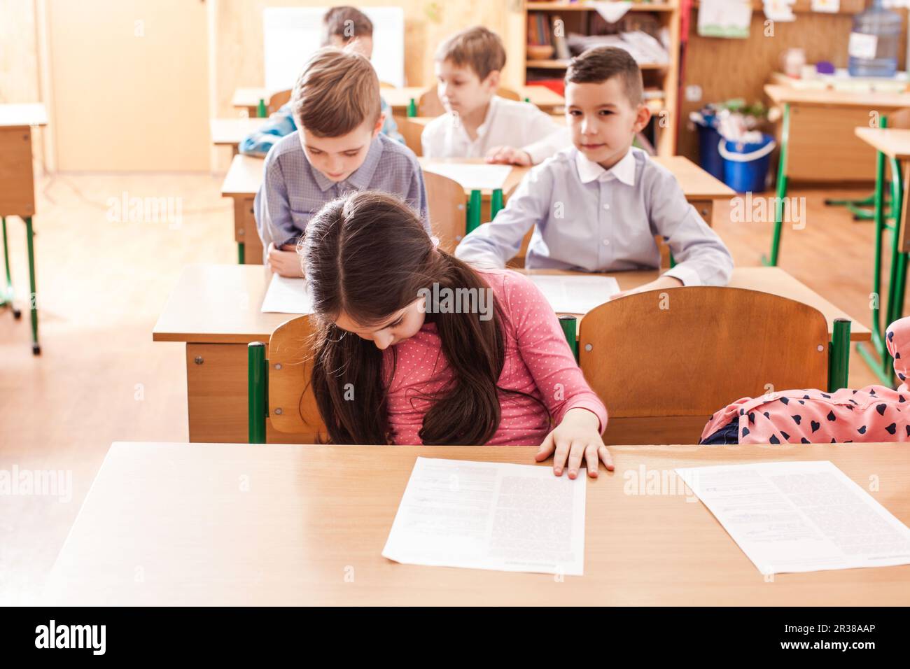 Children taking an exam Stock Photo - Alamy