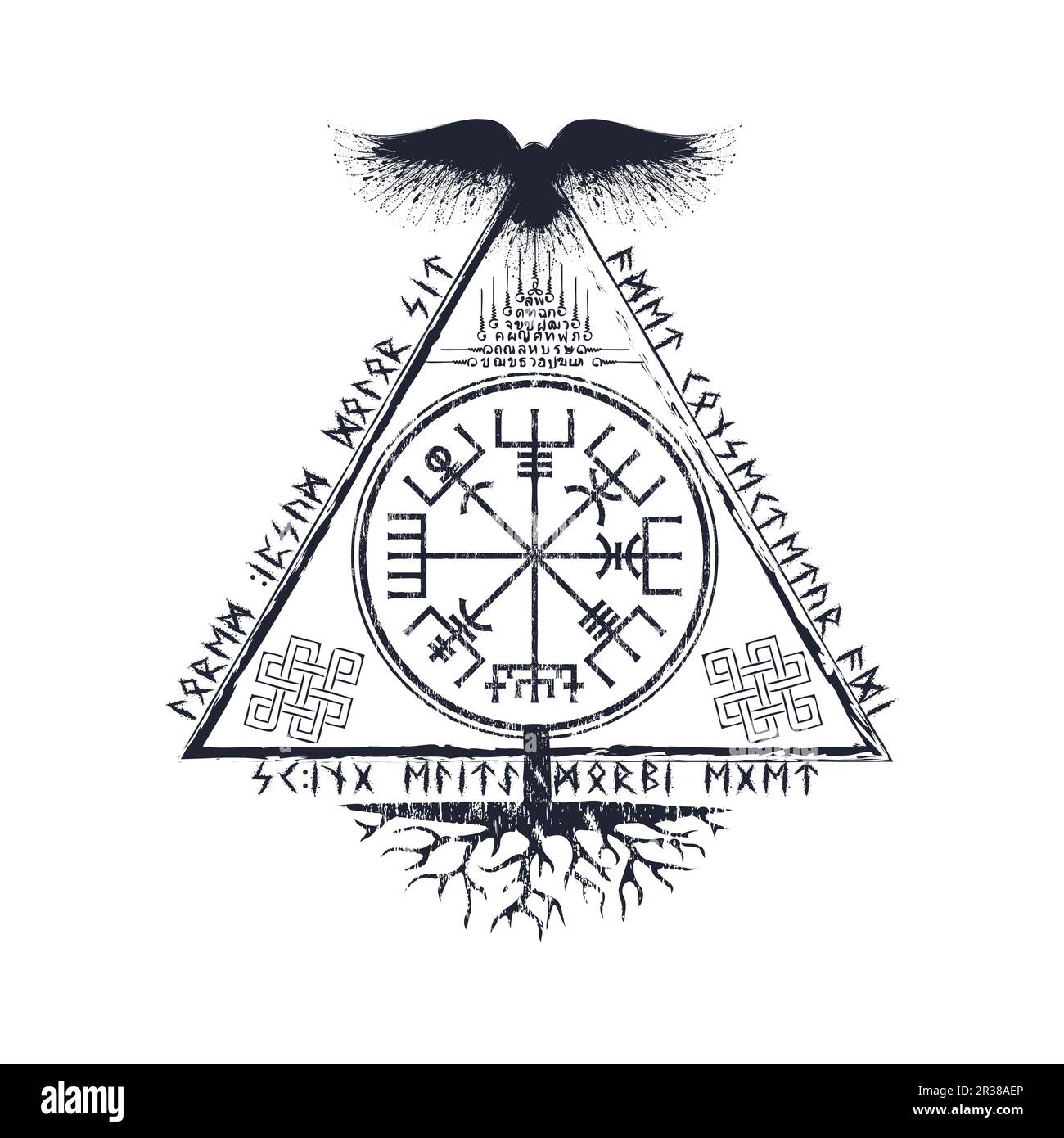 Vegvisir viking compass Cut Out Stock Images & Pictures - Alamy