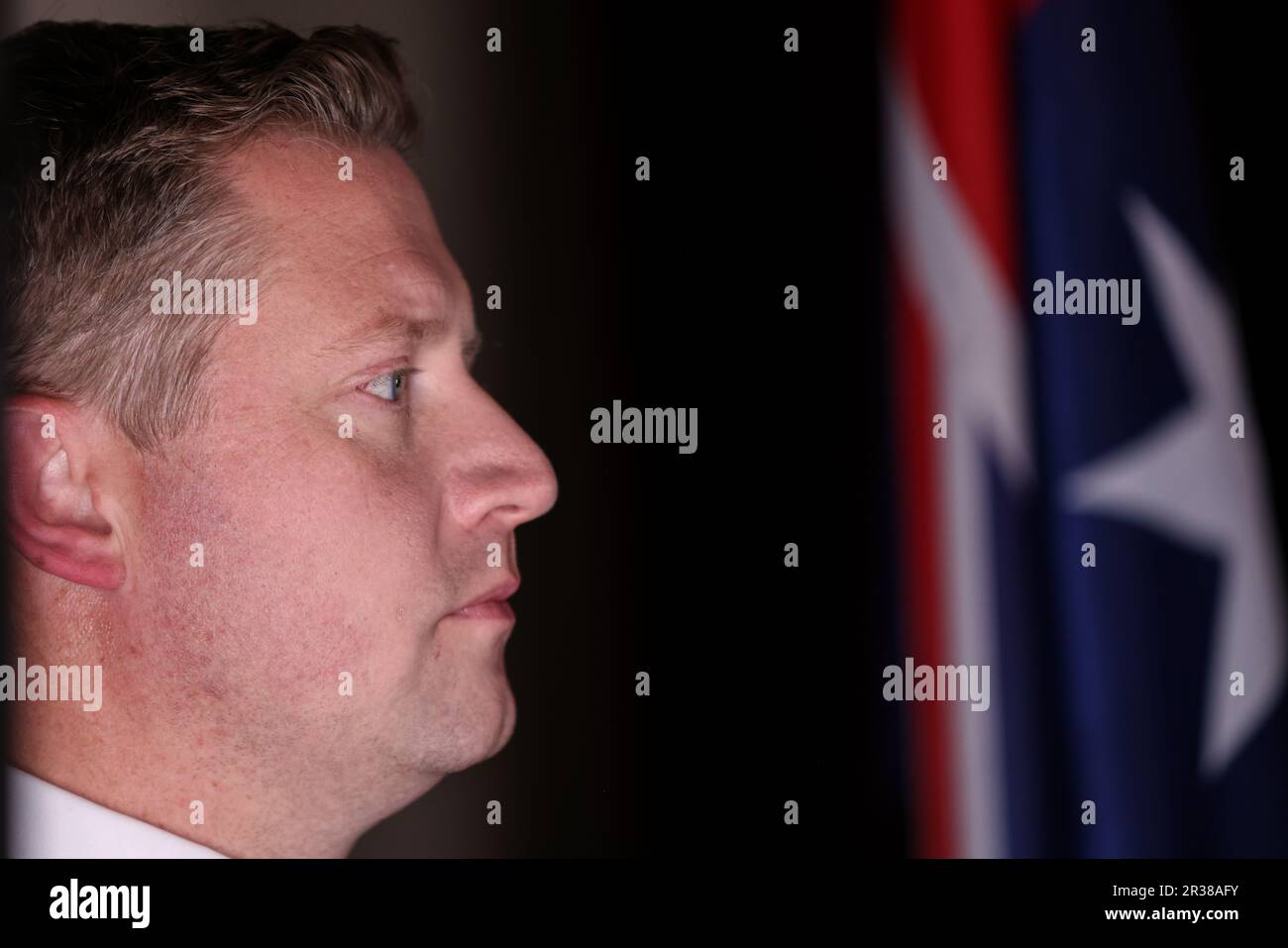 Melbourne, Australia. 23rd May, 2023. Shadow Treasurer Brad Rowswell ...