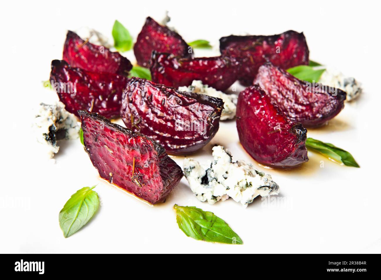 Grilled beetroot with blue cheese Stock Photo - Alamy