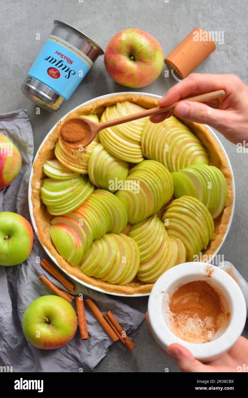 Step recipe sweet cinnamon hi-res stock photography and images - Alamy