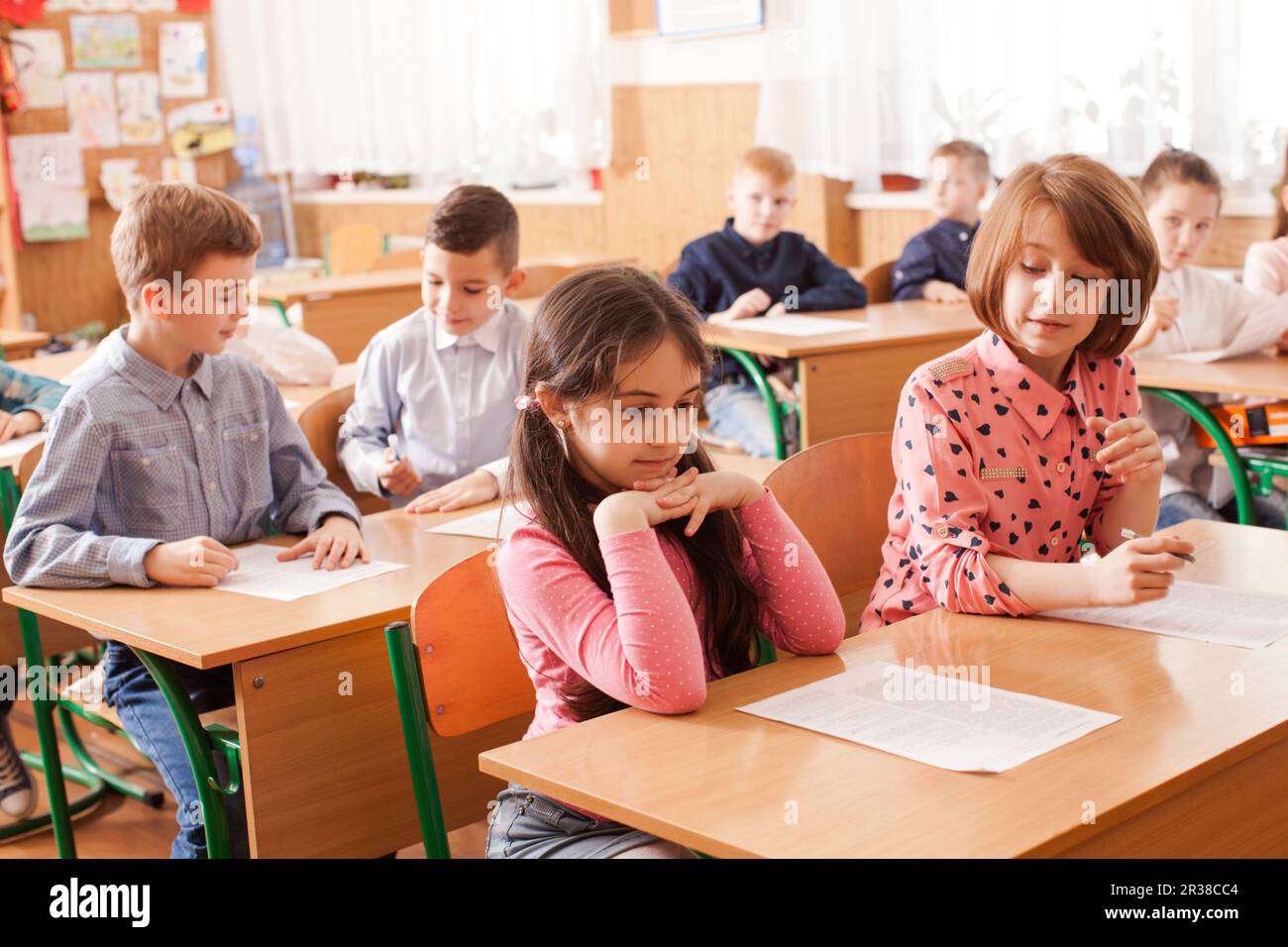 Children taking an exam Stock Photo - Alamy