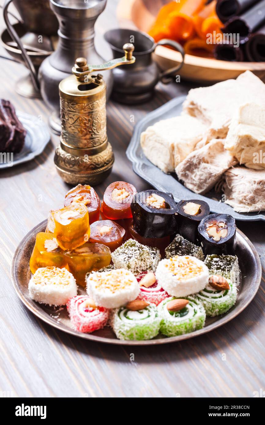 Turkish delight rahat lokum Stock Photo - Alamy