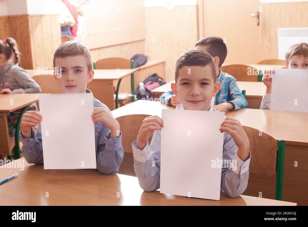 Children taking an exam Stock Photo - Alamy