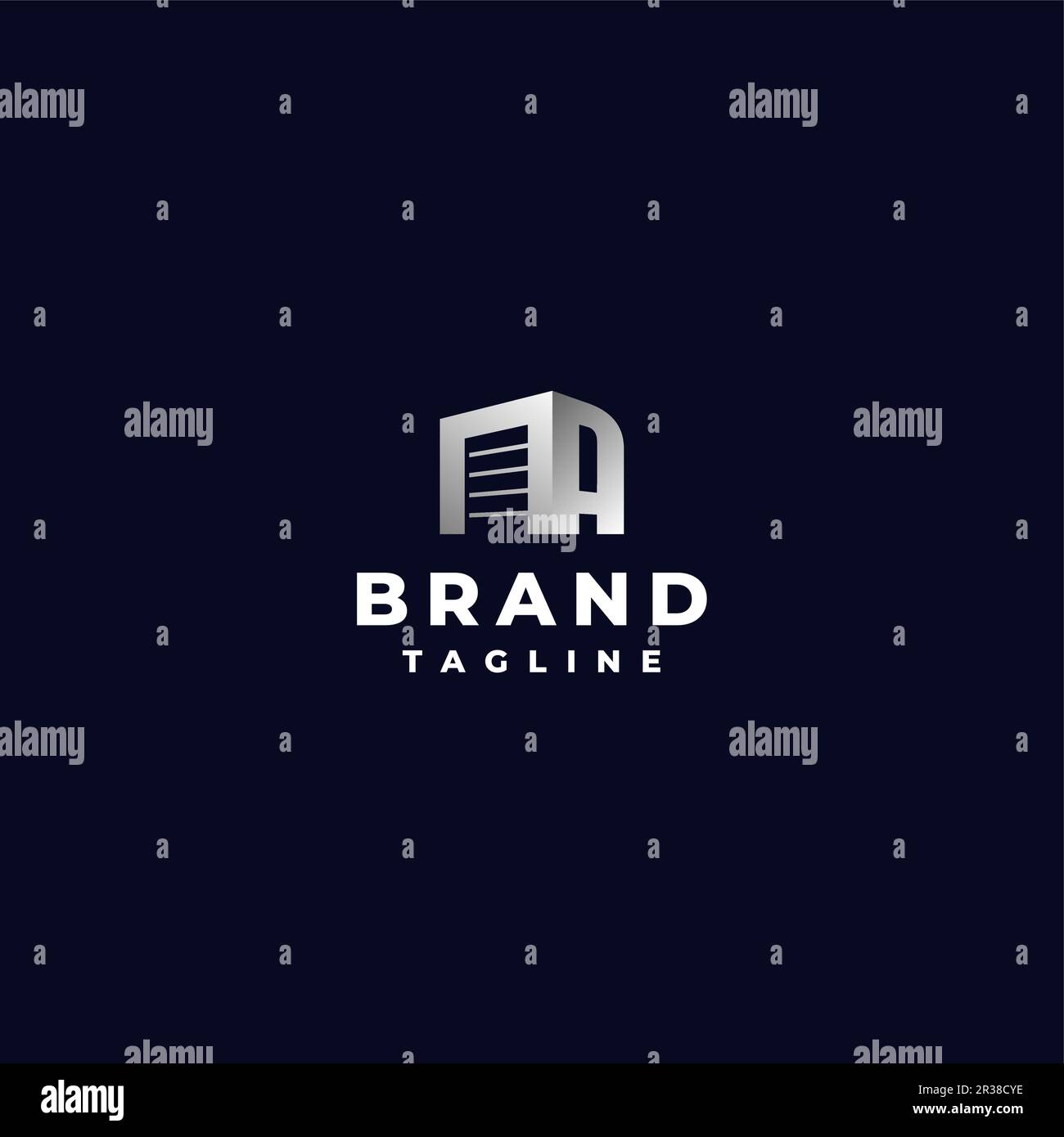 Simple and bold logo design of Storage Doors and Letter A. Minimalist ...