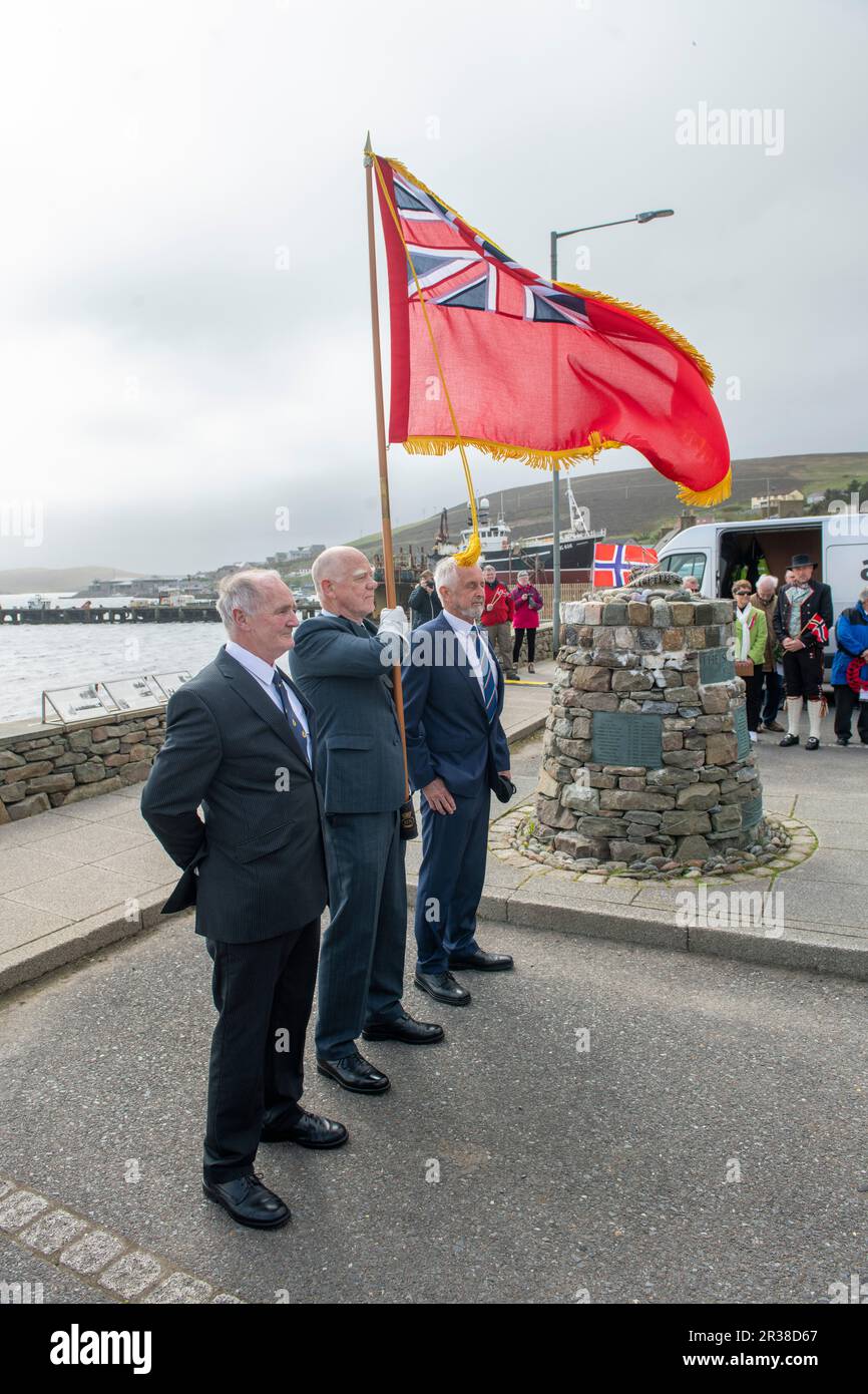 Norwegian day being celebrated in the Shetland village of Scalloway at ...