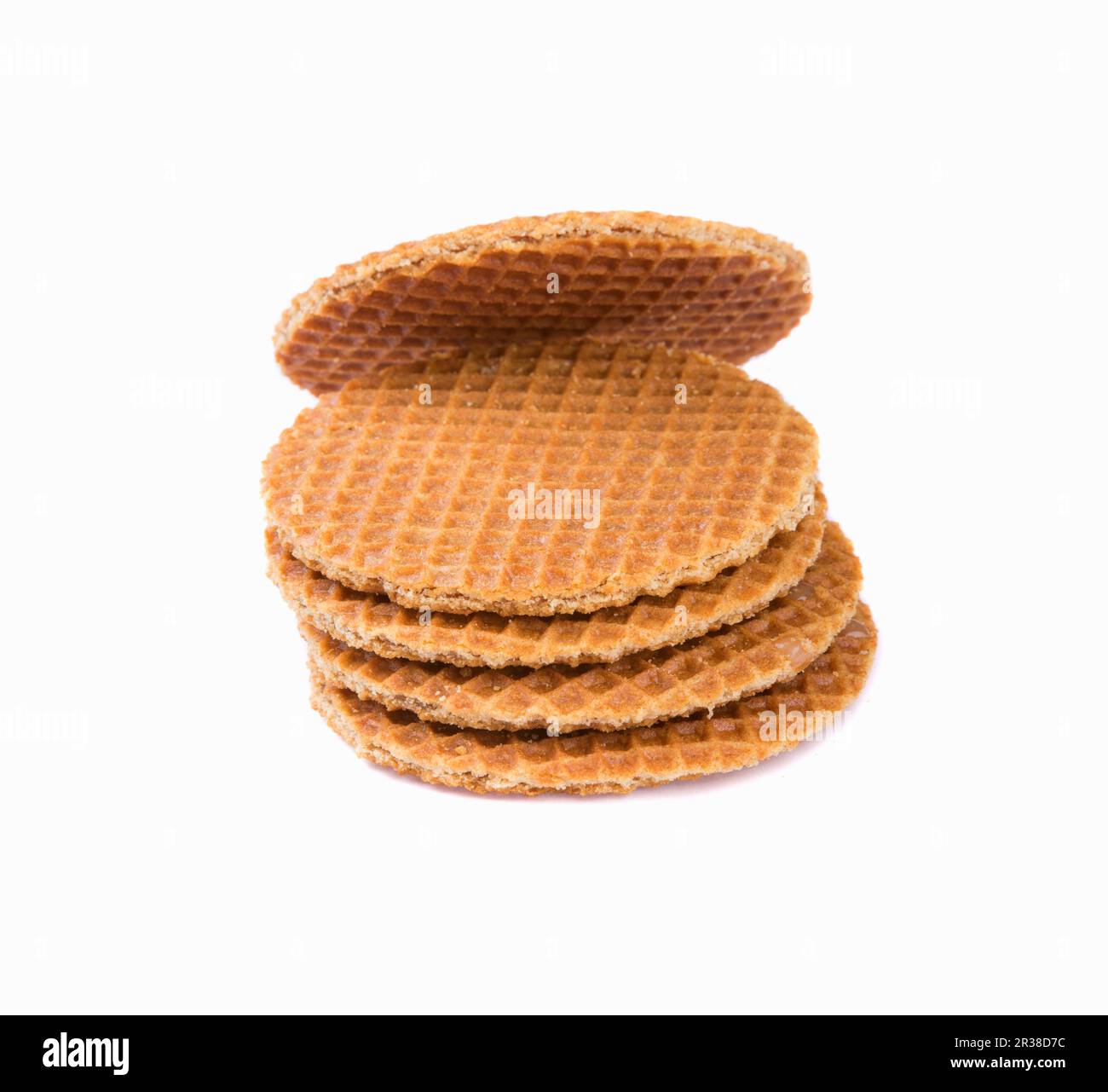 A stack of honey waffles Stock Photo - Alamy