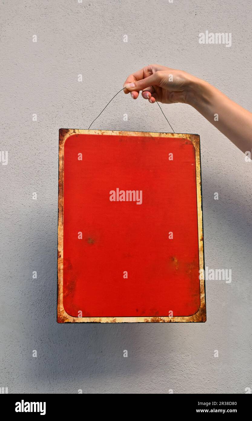 Warning sign and hand hi-res stock photography and images - Alamy