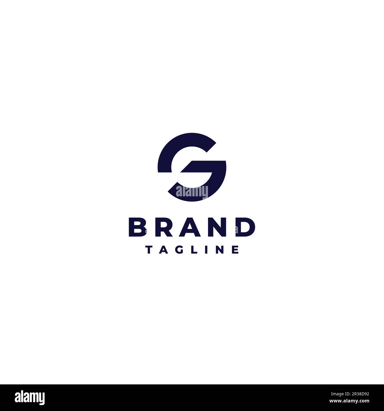 Simple Letter G logo design from a cut out of the letter S. A modern ...