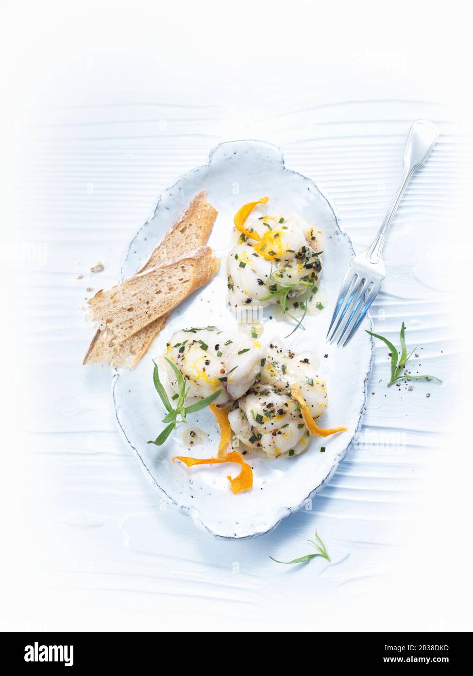 Monkfish with tarragon Stock Photo - Alamy