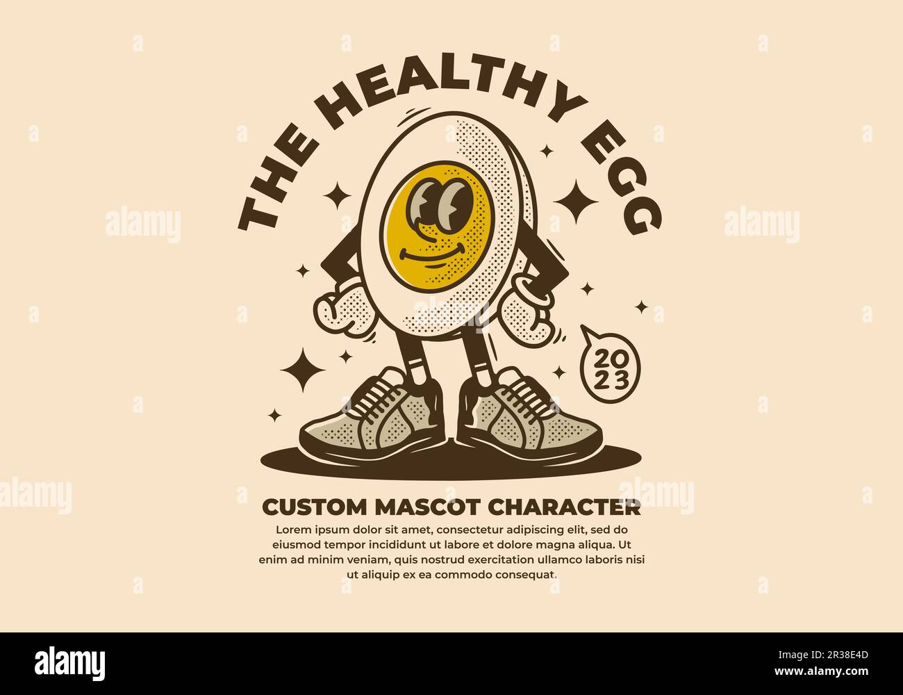 Vintage background fried eggs Stock Vector Images - Alamy