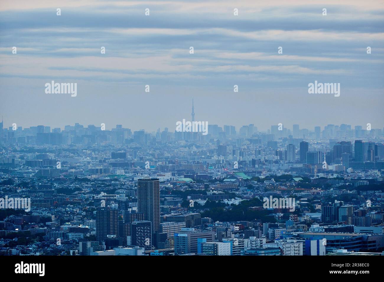 Tokyo cityscape in early hi-res stock photography and images - Alamy