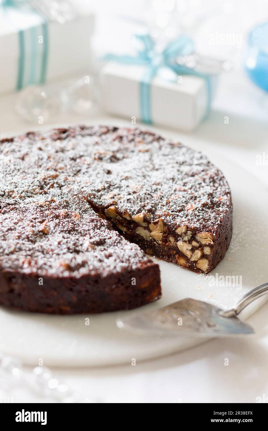Panforte (Italian spice cake) for Christmas Stock Photo - Alamy