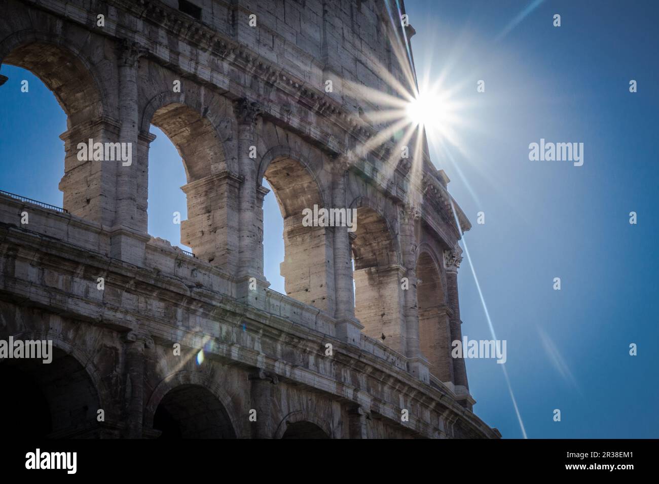 Sunlight through Colosseum window. Rome Stock Photo - Alamy