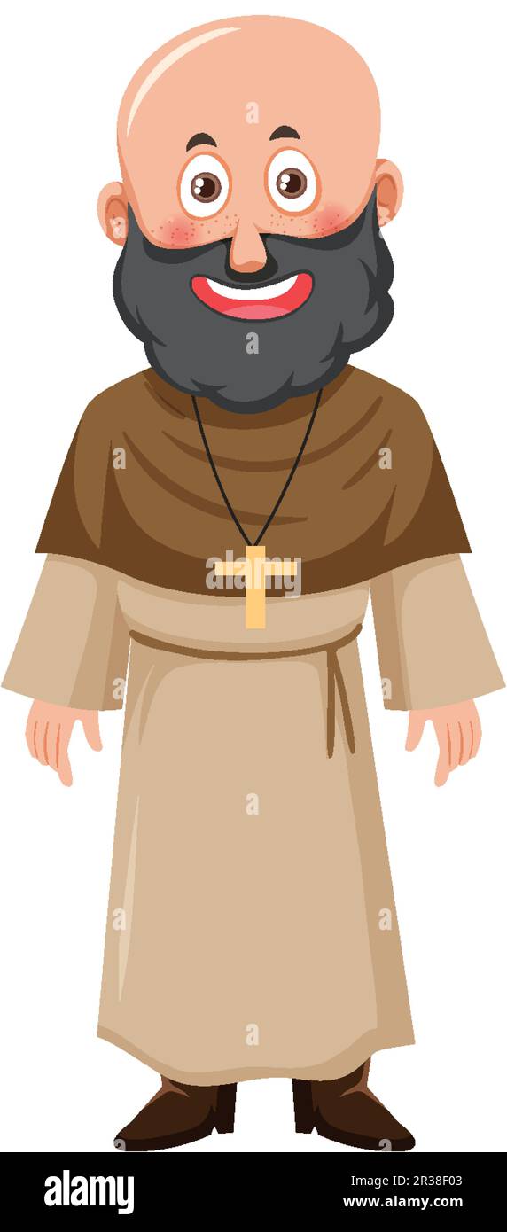 A priest cartoon character illustration Stock Vector Image & Art - Alamy