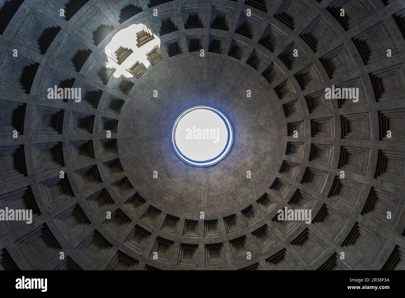 Pantheon Ceiling Rome bottom-up view Stock Photo - Alamy