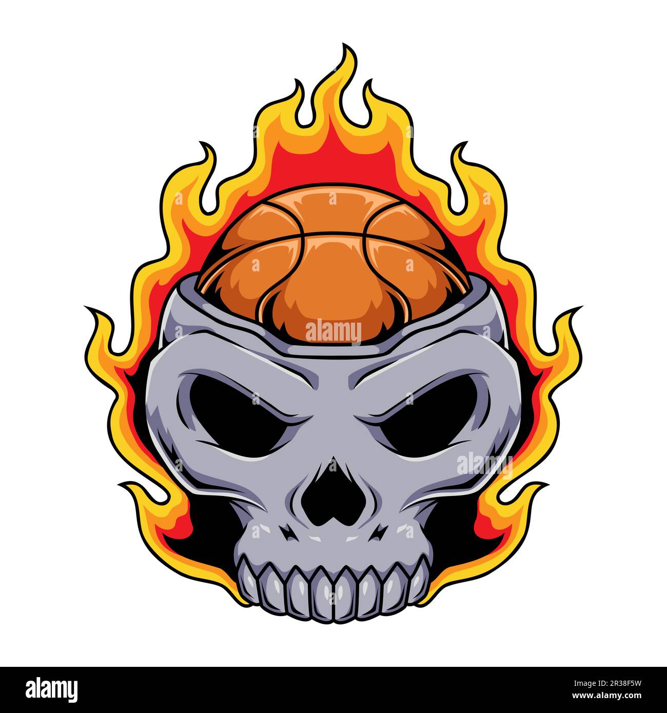 Skull basketball ball head skeleton hi-res stock photography and images ...