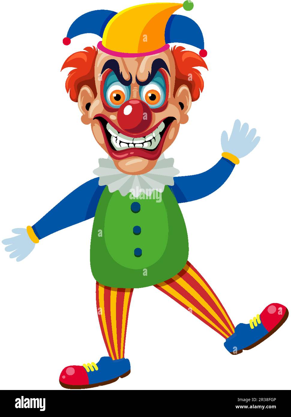 A creepy clown cartoon character illustration Stock Vector Image & Art ...