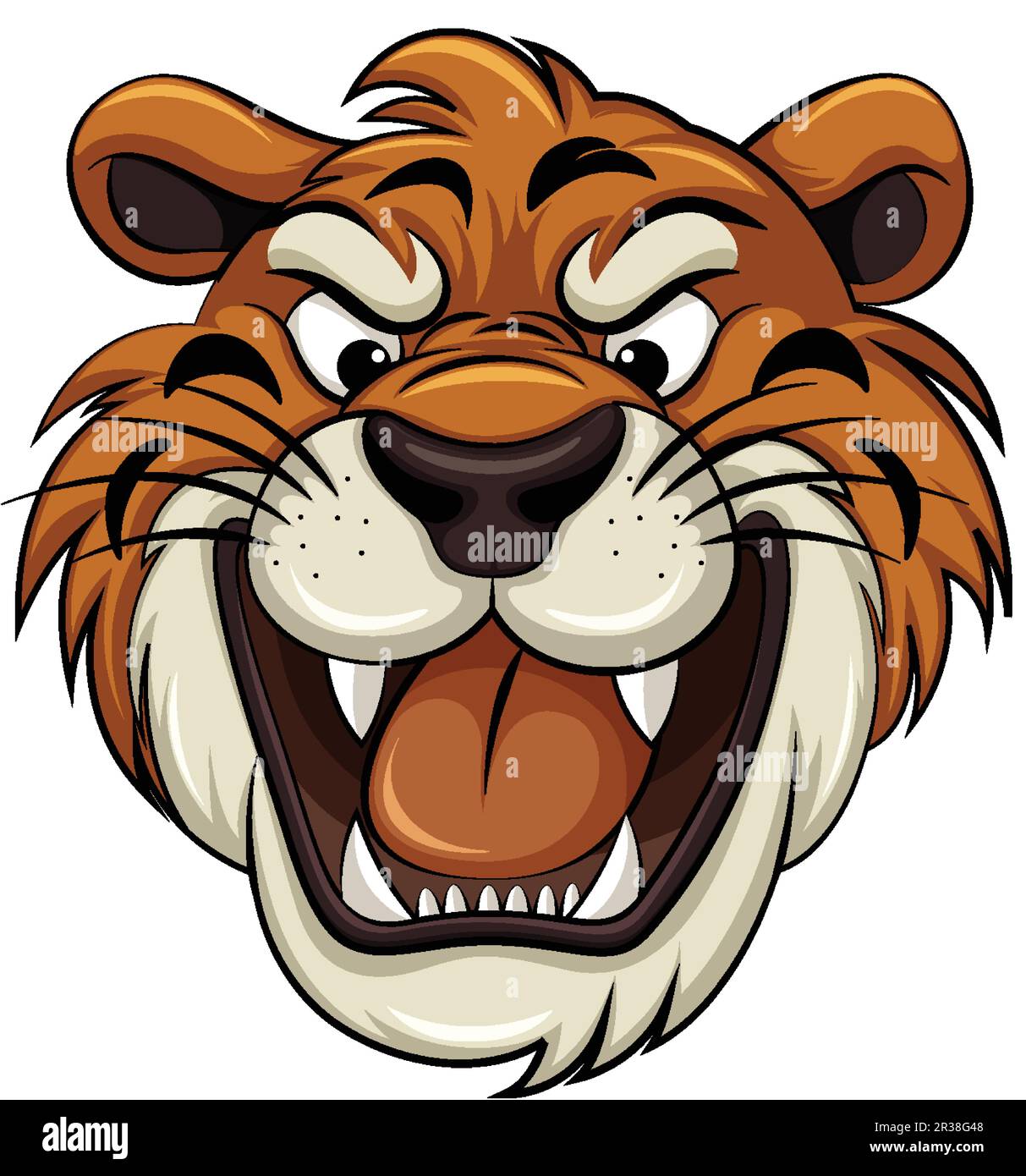 Tiger Face Cartoon Character illustration Stock Vector Image & Art - Alamy